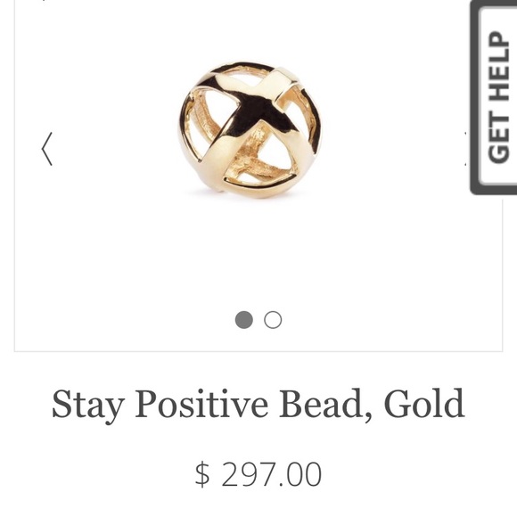 Trollbeads | Jewelry | Authentic 8k Gold Trollbeads Stay Positive Bead ...